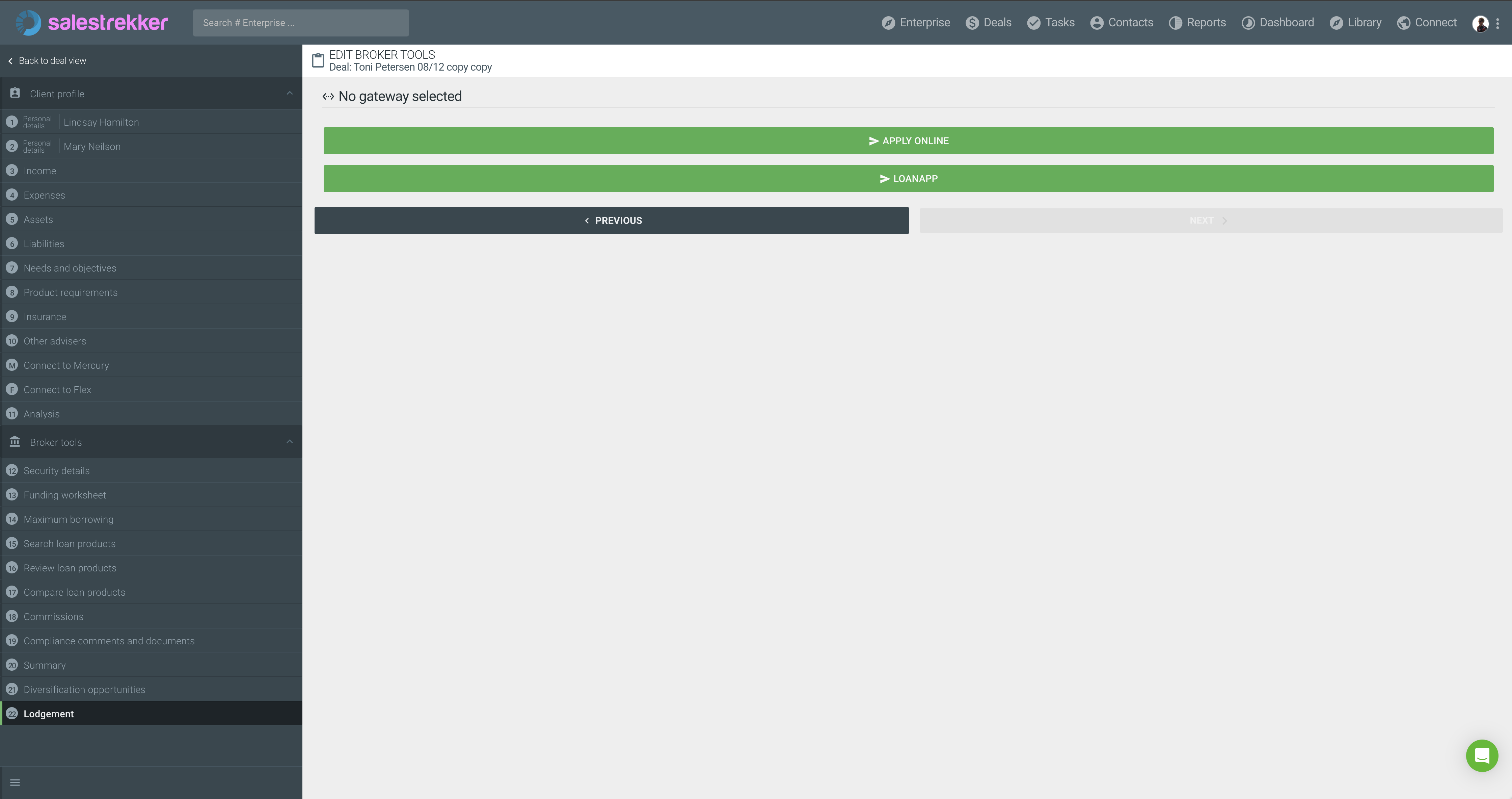 Lender Lodgement Options - Salestrekker | Let your CRM do the work