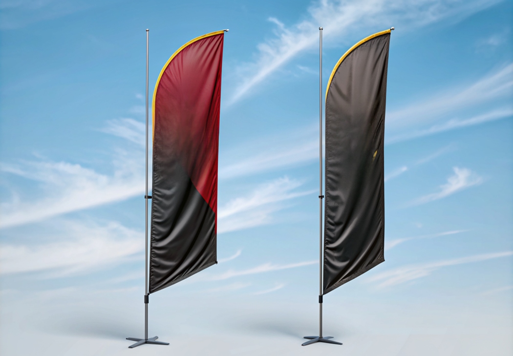 Flying Banner With Black Cross foot 3.5m (Feather) | Buy Flying Banner ...